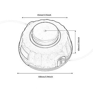 Kimsion 537419214 String Trimmer Head P25 for Poulan Pro PP025 PPB150E PPB330 & Husqvarna Specific 128CD Trimmers, Replaces 537419205
