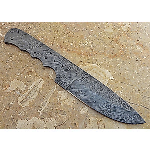 ColdLand Handmade Damascus Steel Blank Blade for Knife Making - 9" Hand Forged Knife Blanks Full Tang Steel Blade - Knife Blanks for DIY Knives Making Blades - Perfect Knife Making Supplies SB39