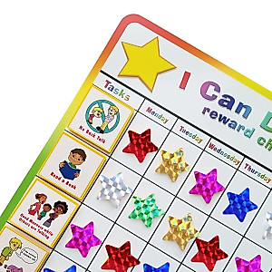 Fiercy 1 inch Gold Star Stickers with Glitter Holographic Pattern, 500 pcs Sparkling Self-adhensive Label Roll, Star Shape Reward Stickers for Kids Behavior