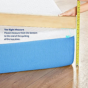 Olee Sleep 9 Inch Ventilated Gel Infused Memory Foam Mattress, CertiPUR-US® Certified, Blue, Twin