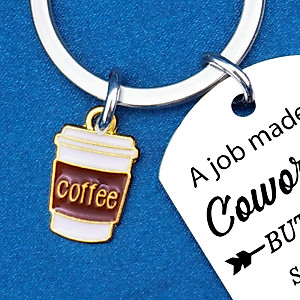 ichrati Coworkers Gifts for Women Friends Funny Coworker Farewell Going Away Leaving Gift for Womens Men White Elephant Gifts for Adults Small Colleague Employee Office Christmas Keychain