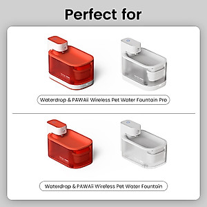 Pawaii Wireless Cat Water Fountain Replacement Filters, 6 Pack NSF Replacement Filters for 68oz/2L Automatic Pet Fountain Cat Water Fountain