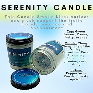 Scented Candles For Home | SERENITY CANDLE | Candles For Women | Candle Gifts | Lavender + Chamomile | STRONGLY SCENTED | Handcrafted Usa (Premium Wax, 8oz)