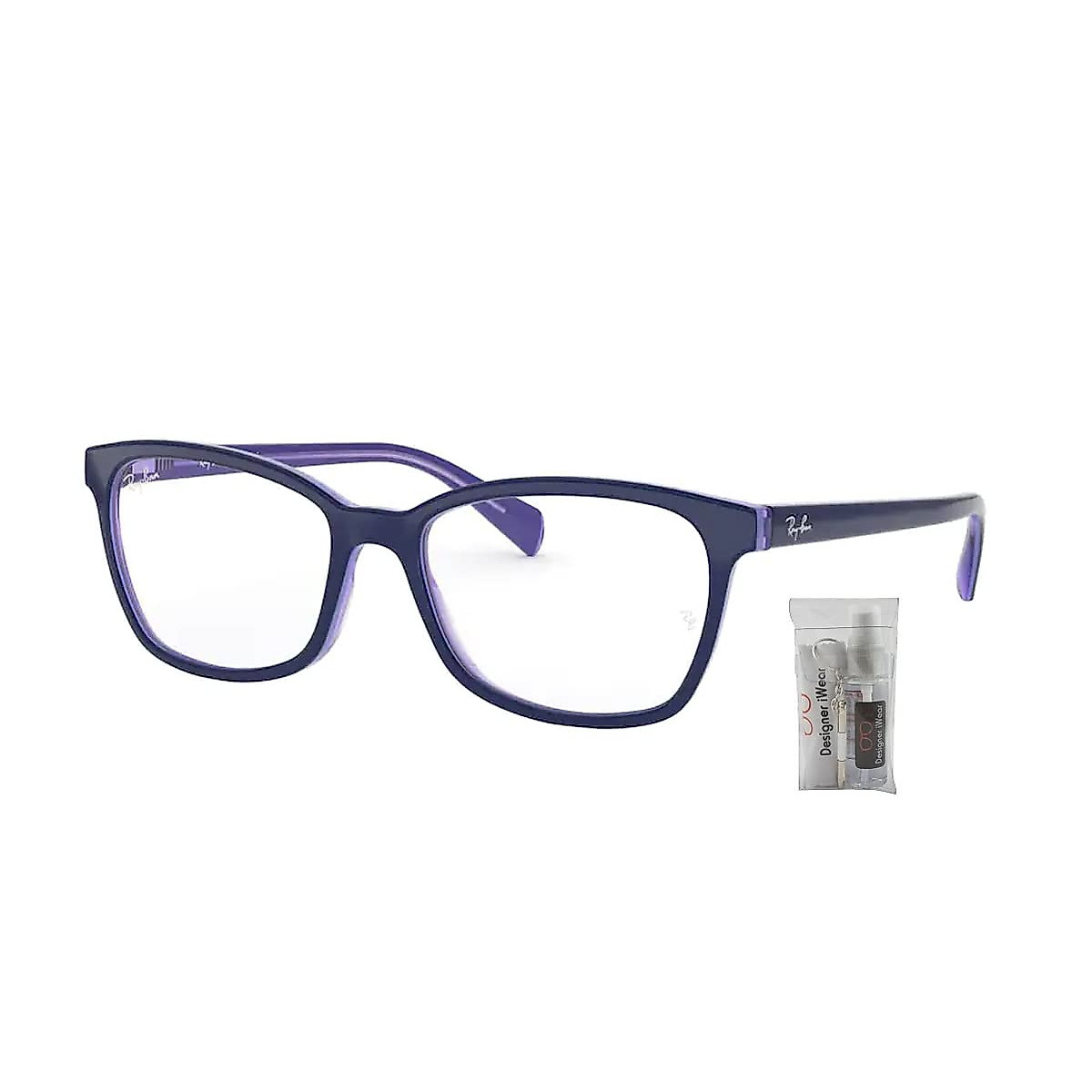 Ray-Ban RX5362 5776 54MM Top Blue/Light Blue/Vioet Cateye Eyeglasses for Women + BUNDLE With Designer iWear Eyewear Kit