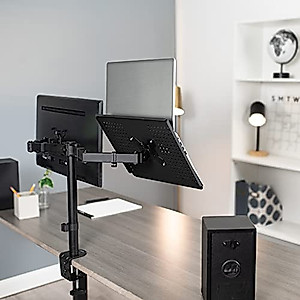 VIVO Laptop Notebook Steel Tray Platform Tray Only for VESA Mount Stand, Fits 100mm Plate Holes, Fits up to 17 inch Laptops, Black, Stand-LAP2