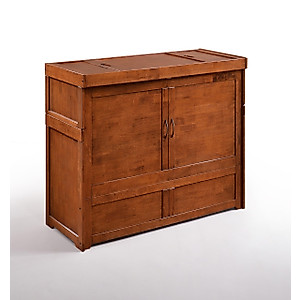 Night & Day Furniture Murphy Cube Cabinet Bed (Cherry, Twin XL Pre-Assembled)