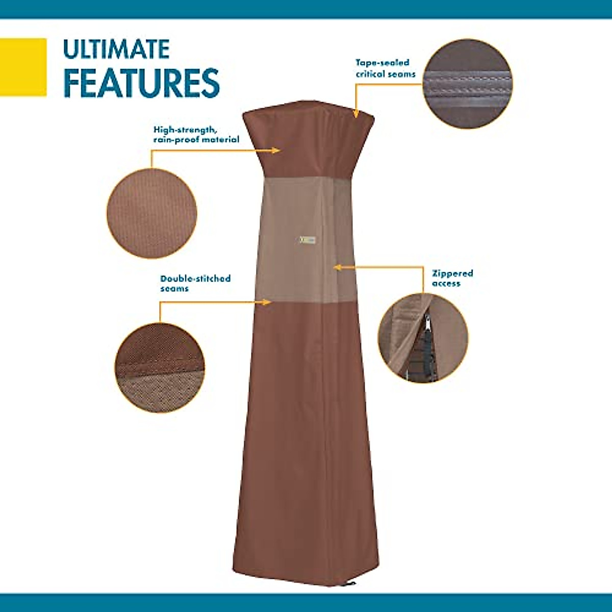 Duck Covers Ultimate Waterproof Patio Pyramid Torch Heater Cover, 20 Inch