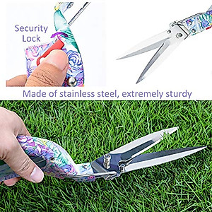 WOLFWILL 10 Pieces Garden Tool Set Gardening Tools Gift Kit Ergonomic Handle with Storage Case Anti-rust Trowel Rake Weeder Pruning Shear Sprayer Shovel