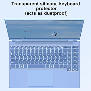 Ruzava 16" Laptop 12+512GB Celeron N5095 (Up to 2.9Ghz) 4-Core Win 11 PC with Cooling Fan 1920 * 1200 2K Screen Dual WiFi Support 2.5" HDD 1TB SSD Expand for Business Study-Blue