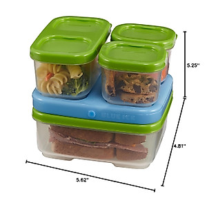 Rubbermaid LunchBlox Side Container, Green, Pack of 2