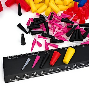 High Temp Masking Supply 235 Piece Silicone Rubber Plug Set - Sizes 1/32" to 1" - Tapered Stoppers for Powder Coating, Painting, Ceramic Coating, Sealing Holes - Non-Toxic, Flexible, Reusable