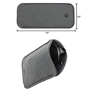 JAVOedge [5 PACK], Soft Felt Slip In Pouch Case for Sunglasses, Reading Glasses, MicroFiber Cloth