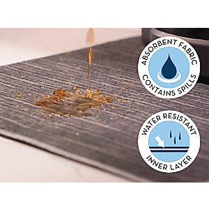 S&T INC. Coffee Mat, Absorbent Coffee Bar Mat for Coffee Maker and Espresso Machine, Coffee Maker Mat for Countertops, House Blend Print, 12 in. x 18 in., 1 Pack