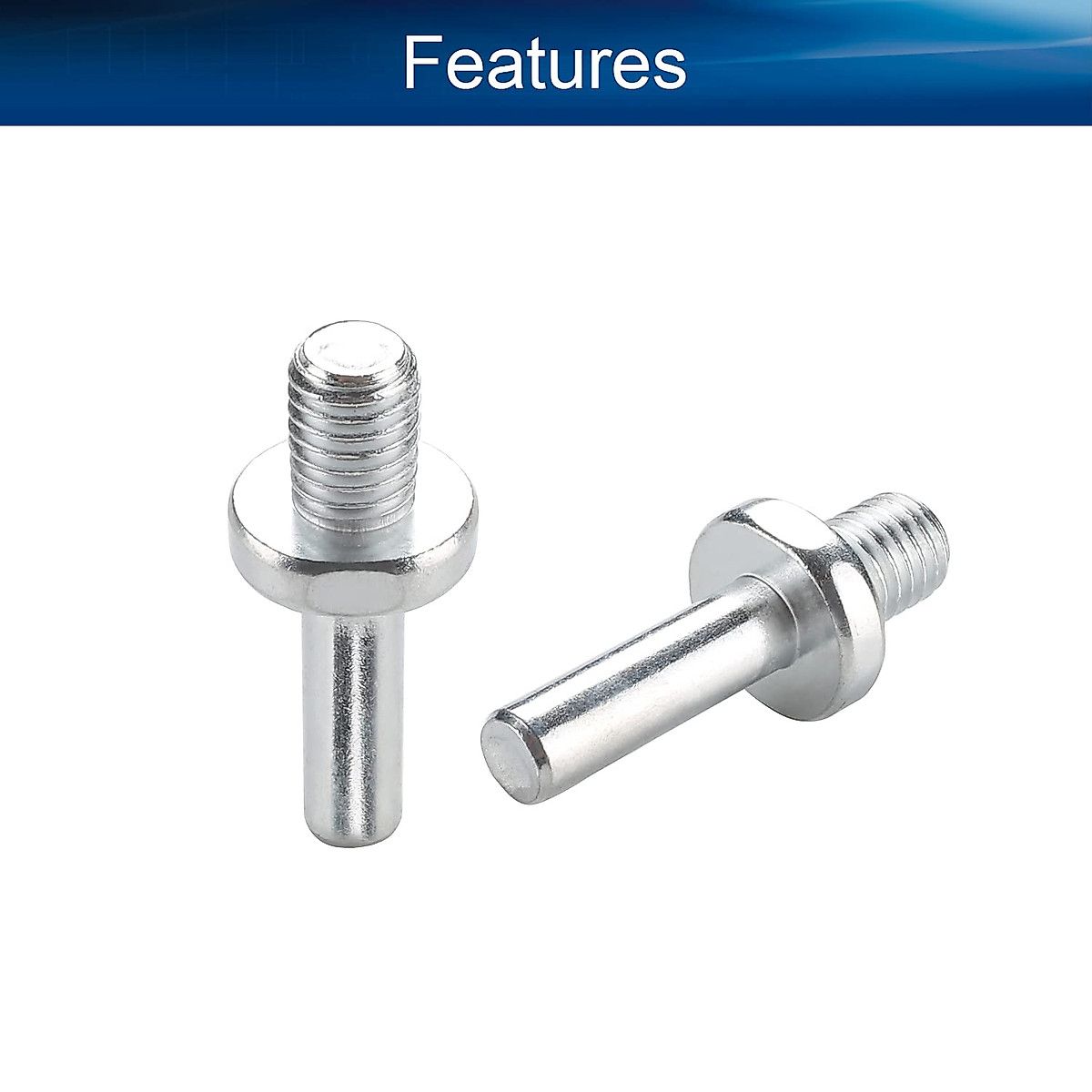 Auniwaig M10 Core Drill Bit Arbor Adapter, Drill Adapter Male Thread to 10mm Round Shank 8pcs