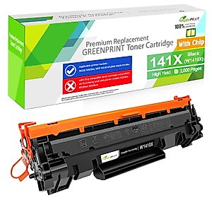 GREENPRINT [ Doesn't Work with H P+ Printer M110we M139we M140we ] Compatible Toner Cartridge with chip 141X W1410X (W1410A, 141A) High Yield 2000 Pages for H P M110 M110w M139 M140 M140w Printer