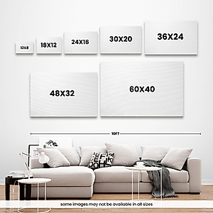 CANVAS ON DEMAND Welcome to Fabulous Las Vegas Nevada Canvas Wall Art Print by Circle Capture, Home Decor, Black and White, United States Artwork, 36"x24"