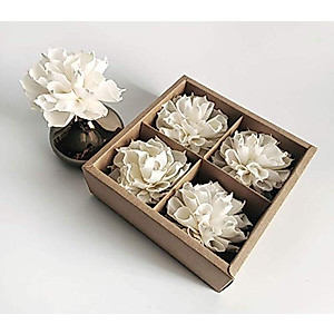 4 Dahlia Sola Flower Diffuser Cotton Wick for Home Fragrance Aroma Oil by Plawanature