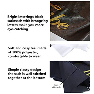 Bridal Shower Bachelorette Party Satin Sash Set:1 Bride to Be Sash, 8 Bridesmaid Sash, 9 Pcs Bride Tribe Wedding Decorations Kit for Hen Party, Engagement Party Favors & Supplies