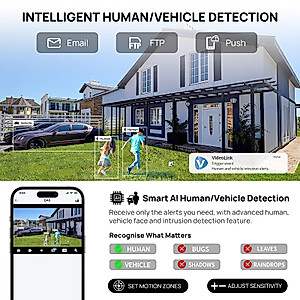 VIKVIZ 4K 8MP Full Color PoE IP Camera,Outdoor PoE Turret Security Camera with F1.0 Lens Super Aperture,24/7 Full Color Night Vision,Human/Vehicle Detection,Built-in Mic,IP67,ON-VIF