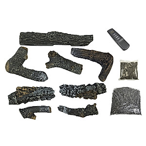 Pleasant Hearth VFL-VO24DR 24" Valley Oak Series Vent Free Gas Set 33,000 BTU's, 24 inch Log, No Color