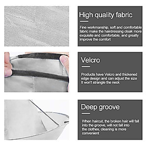 EFLY Hair cutting cape barber Cape umbrella for men women, haircut Salon Capes for hair stylist, Beard Shaving Waterproof Hairdressing Kit Accessories for Adult Kids (silver)