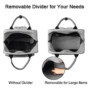 Hamtery Bottle Warmer Backpack with Breastmilk Cooler Bag, Diaper Bag Backpack for Mom and Dad, Fits Most Brands of Portable Bottle Warmer for Travel and 4 Baby Bottles up to 8 Ounces