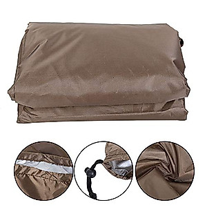 Outdoor Garden Foldable Square Rainproof Sunscreen SPA Covers Bathtub Protector Cover Hot Spring Bath Cover 90.9x90.9x11.8in (Coffee)