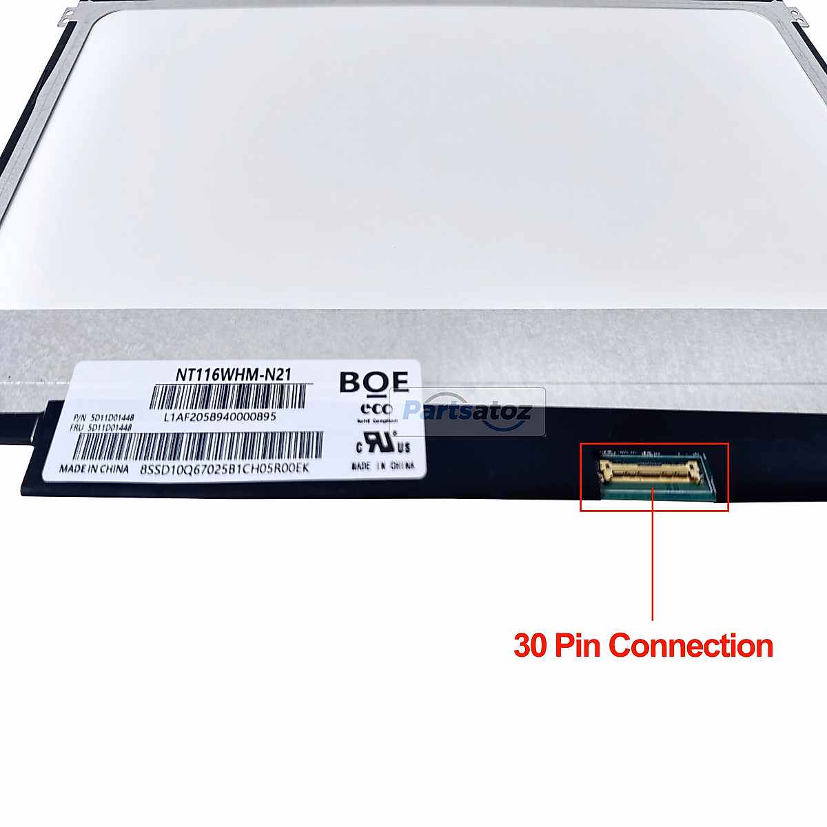 Rinbers 11.6" HD 30Pins Non Touch LCD Screen Display LED Panel Replacement for Dell Chromebook 11 3120 P22T 3180 3181 3100 5190 3110 P29T Latitude 3150 3160 3189 3190 for Acer C731 C732 C733 C734 C736