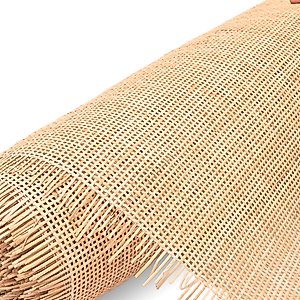 CLAYNIX 24" Width Square Cane Webbing- 24" x 1 Ft Sheet - Rattan Cane Webbing Roll -Caning Material for Chairs, Cabinet, Door -Open Weave Wicker Woven Rattan Sheets - Cane Fabric (1 FEET)
