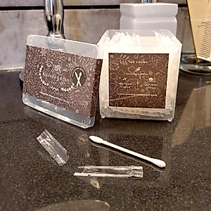 Pointed Q Tips Qtip Bleeker and Röwe Individually Wrapped Cotton Swabs 180 Count - Chlorine & Oil Free - Recyclable & Biodegreadable - Perfect for Travel Makeup