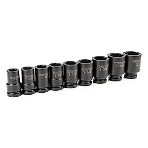 TEKTON 1 Inch Drive Deep 6-Point Impact Socket Set, 9-Piece (1-2 in.) | 4892