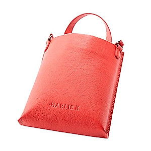 Harlie K SAMI Vegan Leather Small Crossbody Shoulder Bag Mini Purse Handbags for Women (Red)