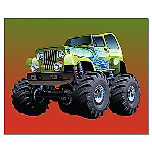 Monster Truck Poster Prints - Monster Truck Wall DéCor, Set Of 6 (8 Inches X 10 Inches) Photos - Kids Wall Art Decor