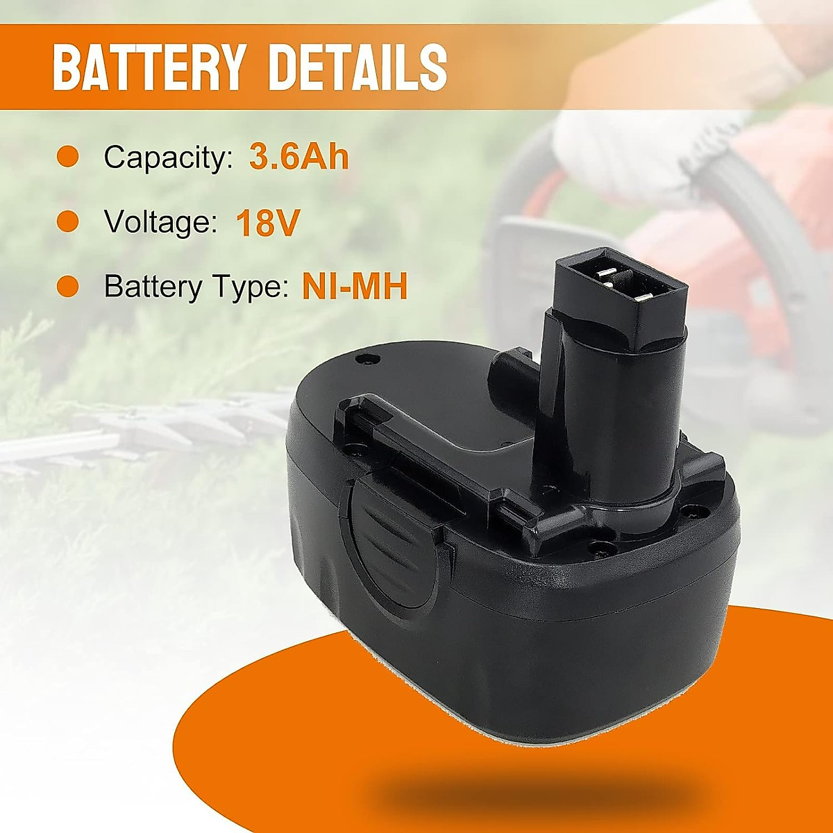 Zuliati 3600mAh WA3127 Ni-Mh Replacement Battery Compatible with Worx 18v Battery Wa3152 WG150 WG150s WG152 WG250 WG541 WG900 WG901 WG901.1 Cordless Power Tools