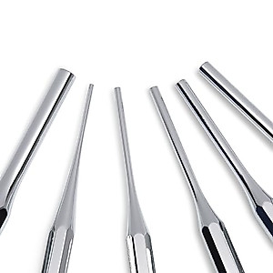 SATA 6-Piece Pin Punch Set with a Chromate Finish and Professionally Strong CR-V Steel Construction - ST09162SJ