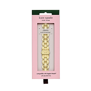 Kate Spade New York women's gold-tone pavé stainless steel bracelet band for apple watch®, 38/40/41mm