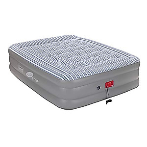 Coleman SupportRest Elite PillowStop Double-High Airbed , Grey/Stripe, Queen