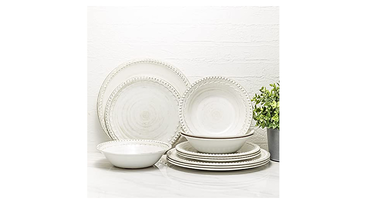 Zak Designs 12-Piece Melamine Dinnerware Set