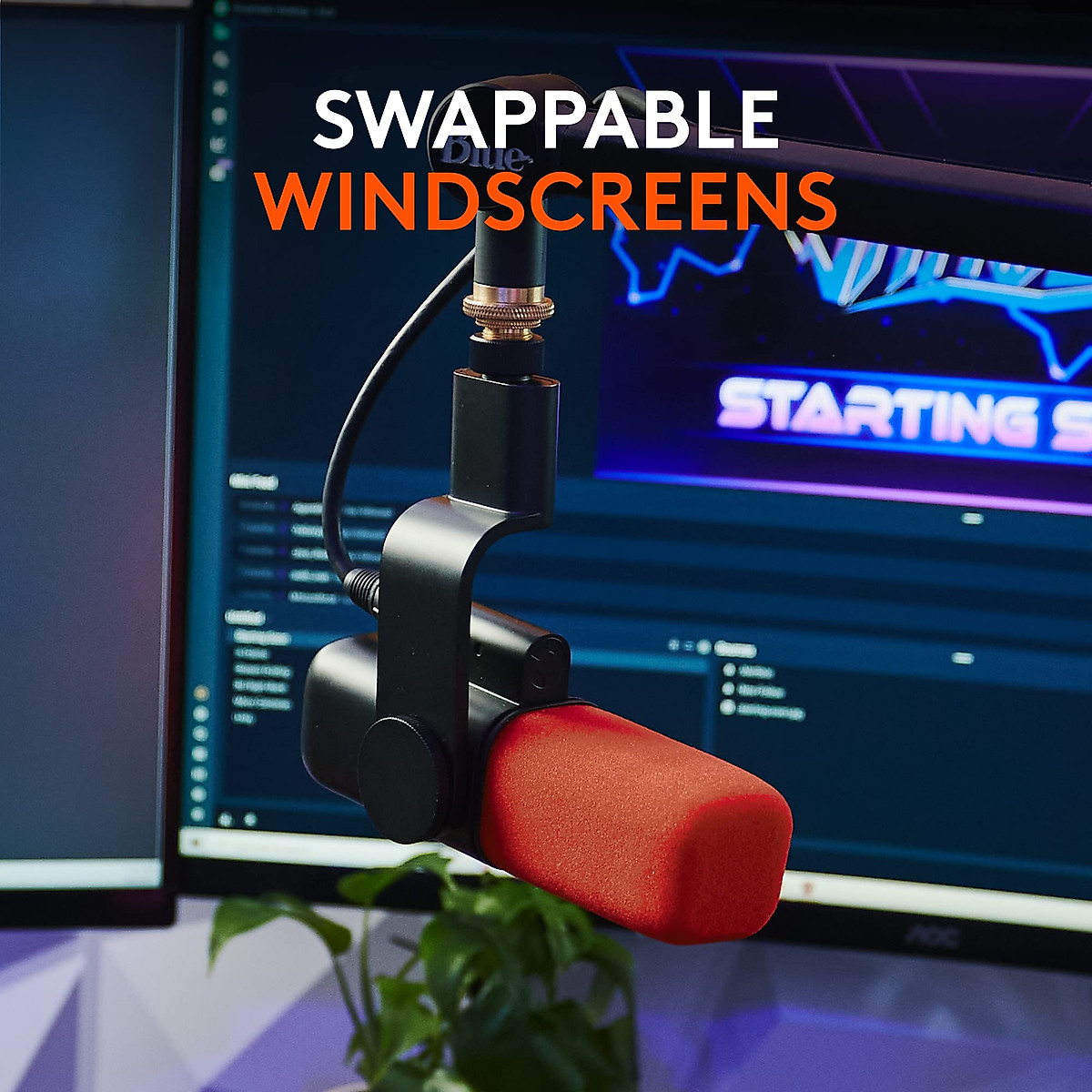 Logitech for Creators Blue Sona Active Dynamic XLR Broadcast Microphone for Streaming and Content Creation, ClearAmp Preamp, Dual-Diaphragm Capsule, Internal Shockmount - Graphite (Renewed)