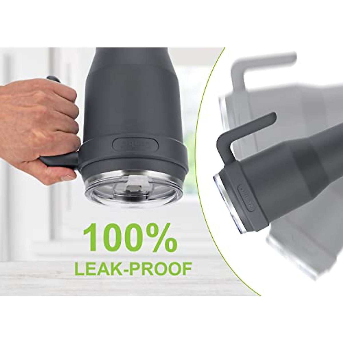 Zenbo 40 oz Tumbler with Handle–Stainless Steel Vacuum Insulated Mug Cup with Handle,Lid and Straw,Keeps Drinks Cold up to 34 Hours – Sweat-Proof Body, Dishwasher Safe