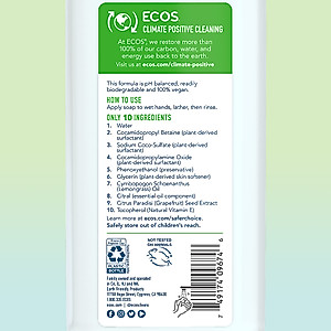 ECOS Hypoallergenic Hand Soap, Lemongrass 32 Fl Oz