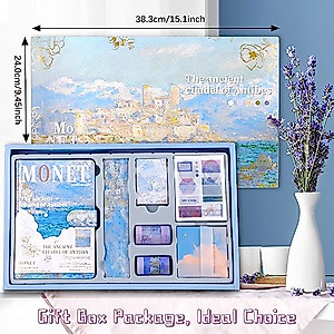 149Pcs Scrapbooking Supplies Kit, FHDUSRYO Vintage Aesthetic Scrapbook Kit, Bullet Junk Journal Kit with B6 Notebook Sticker Washi Tape, DIY Journaling Supplies Gift for Teen Girl Women(Blue 15”x9.4”)