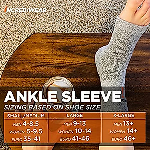 Incrediwear Radical Pain Relief For Aches & Injuries Ankle Brace, Grey, S/M