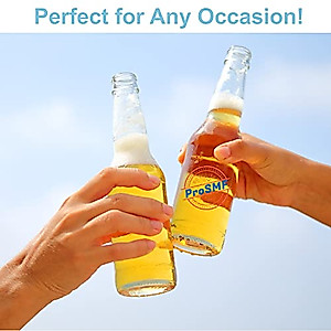 ProSMF Flat Bottle Opener - Bottle Opener for Bartender - Beer Bottle Opener - Stainless Steel - Heavy Duty - Vinyl Rubber Coated Handle - Black - 3 Pack - 2 Large & 1 Mini