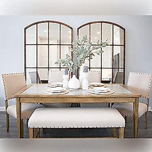 Antiqued Window Arch Wall Floor Mirror XL 82"