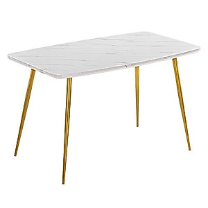 YInonma Marble Dining Table [120x74x76cm] White