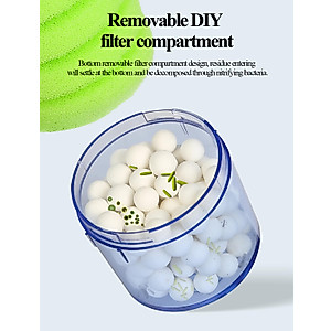 UPETTOOLS Aquarium Biochemical Sponge Filter, Ultra Quite Aquarium Air Pump Double Head Bio Sponge Fish Tank Foam Filter