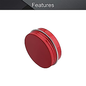 Othmro 6pcs 1oz Metal Round Tins Aluminum Tin Cans Containers with Screw Lid, 50 * 20mm(DxH) Red tin cans for Salve, Spices, Lip Balm, Tea or Candies 30ml
