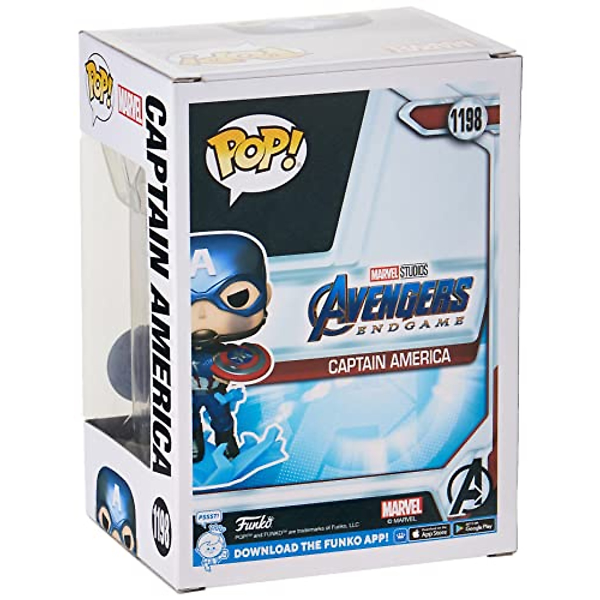 Funko POP! Marvel Avengers Endgame Captain America with Broken Shield & Mjolnir (Glow in The Dark & Metallic), Exclusive
