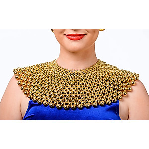 Statement Collar Beaded Pearl Bib Necklace (Gold)